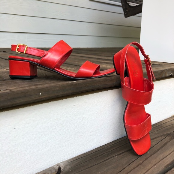 Pappagallo | Shoes | Vintage Pappagallo Red Sandals | Poshmark